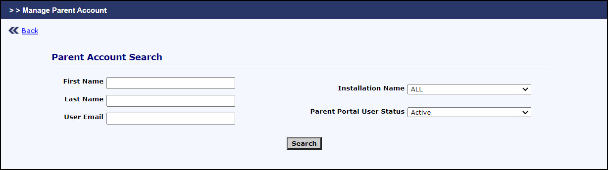 Manage Parent Account
